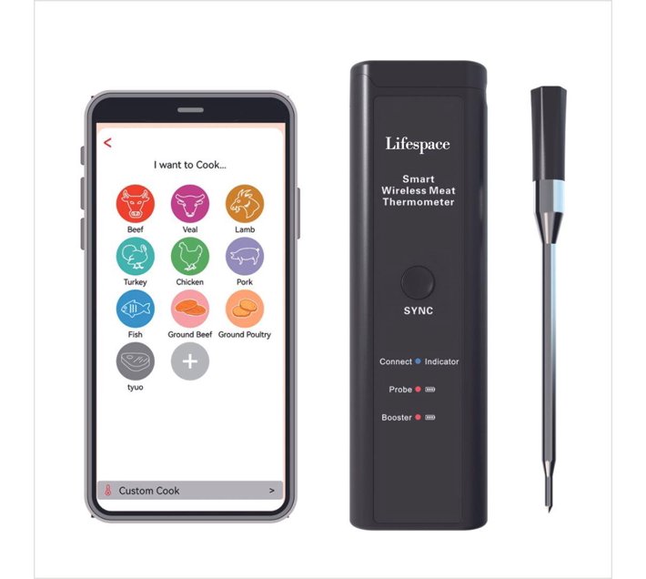 Lifespace Premium Smart Bluetooth Probe Thermometer - 2024 improved ...