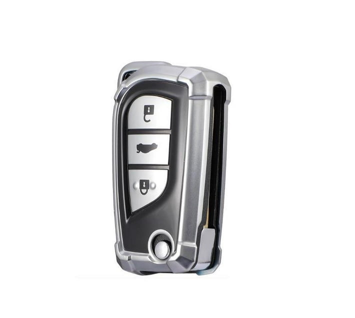 Toyota Hilux - TPU Key Cover - Mecha look- Mecha Silver | Makro