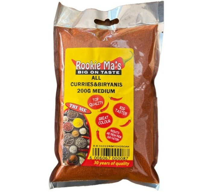 Rookie Mas Rookie Mas All Curries & Breyanis Mixed Masala Medium (200 g ...