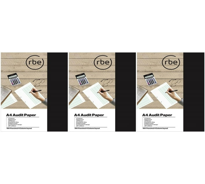 RBE RBEPADAUDIT4 Audit Pads 4 Column A4 3's (1 Sets) | Makro
