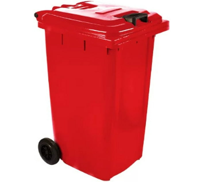 120L Red Dustbin SA-120LR Plastic Dustbin | Makro