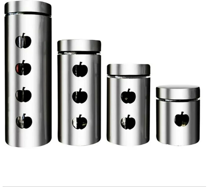 Generic Stainless Steel, Glass Utility Container - 2 l (Pack of 4 ...