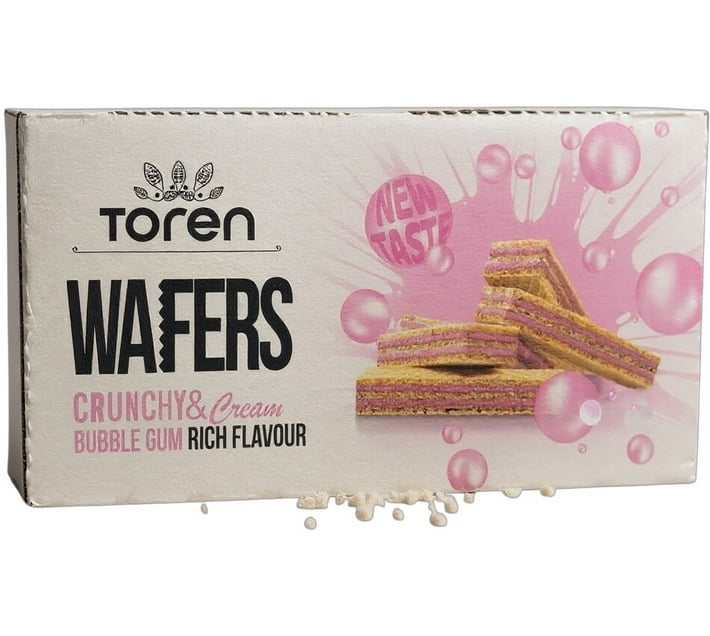 Buy Toren 2 Pack Wafers 45G Crunchy & Cream Bubble Gum Rich Flavour 24 ...