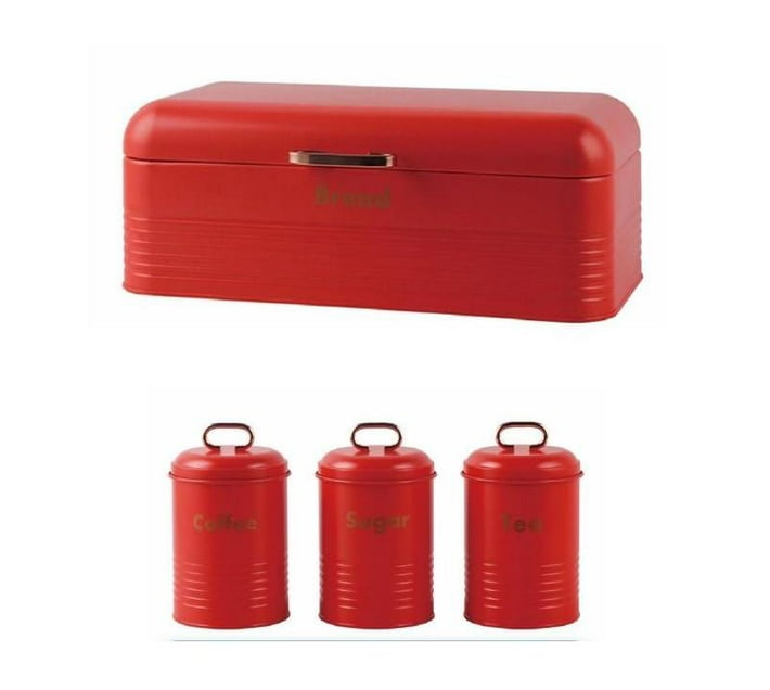 Someone’s in a Makro Bread Bin With Tea Coffee Sugar Canister Set 4 ...