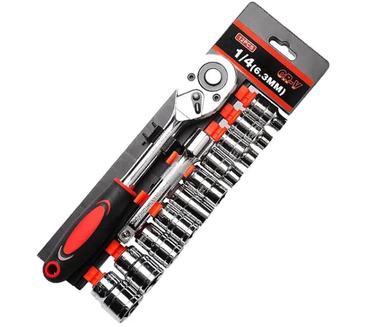 Generic 1/4 Adjustable Spanner Wrench Set Single Sided Combination ...