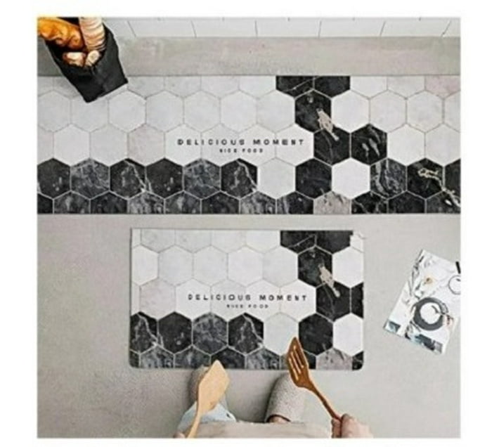 Generic White, Grey, Brown Synthetic Carpet (128 cm, X 49 cm, Rectangle ...