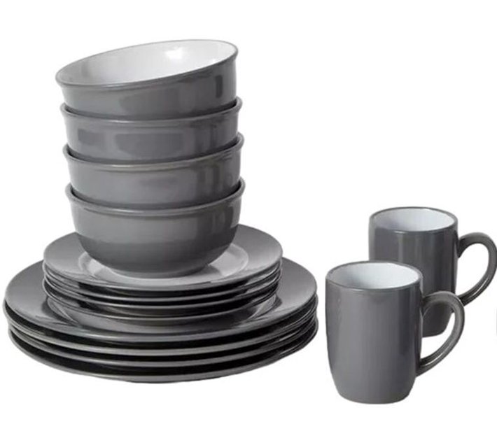 UMLILO LOGISTICS Pack of 16 Porcelain ABC780 Dinner Set () | Makro
