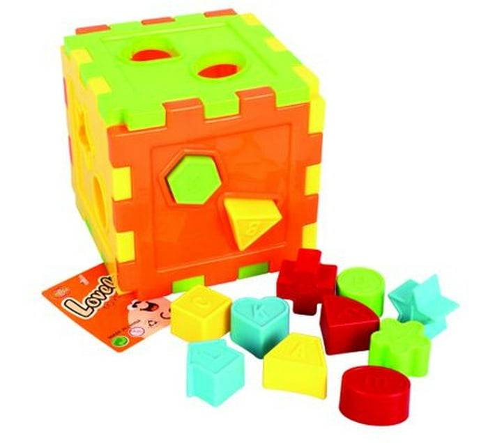 Buy Dothome Baby Educational Blocks Shape Sorter Shapes Toys (White) in ...