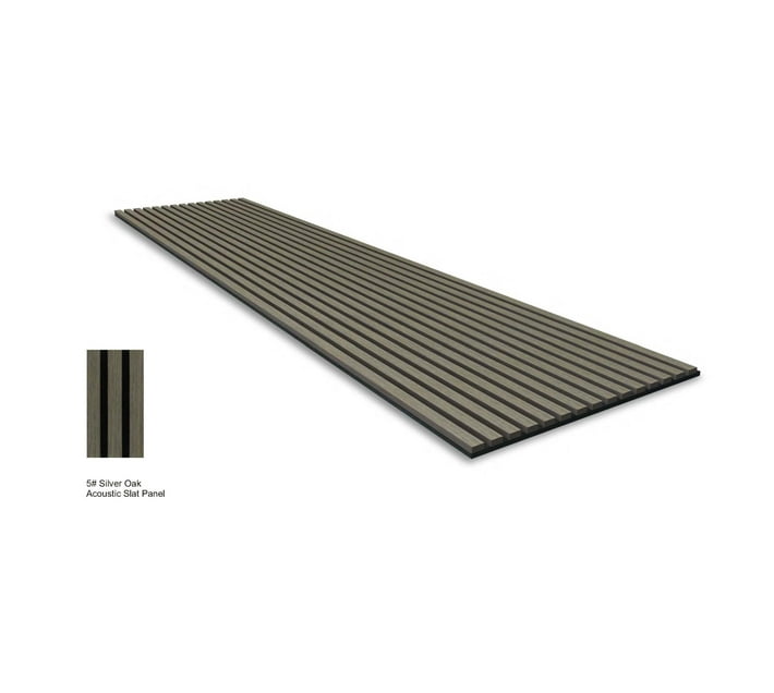 Someone’s in a Makro Acoustic Slat Wood Panels - Silver Oak Mood