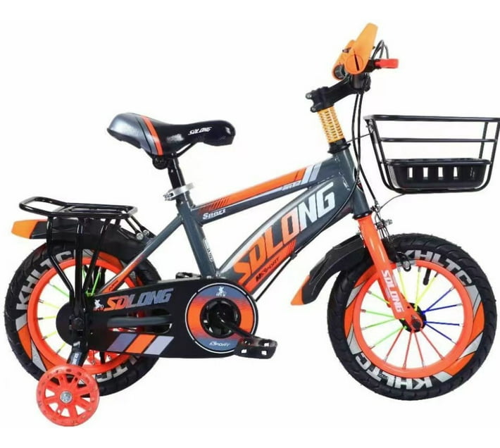 SDLONG 16' Grey and Orange Bike 20 inch (Single Speed, Multicolour) | Makro