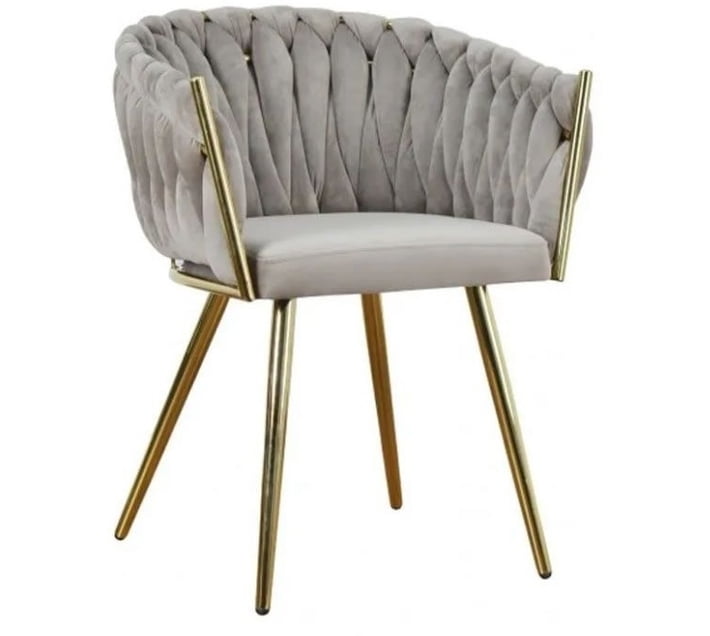 sozo Metal Dining Chair (Set of 1, Finish Colour - grey) | Makro