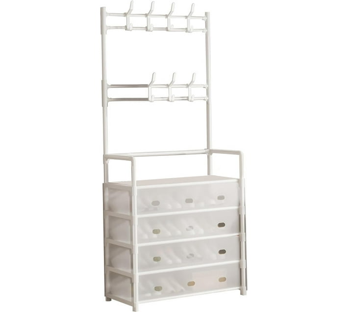 MHC Metal Shoe Rack (White, 5 Shelves) | Makro