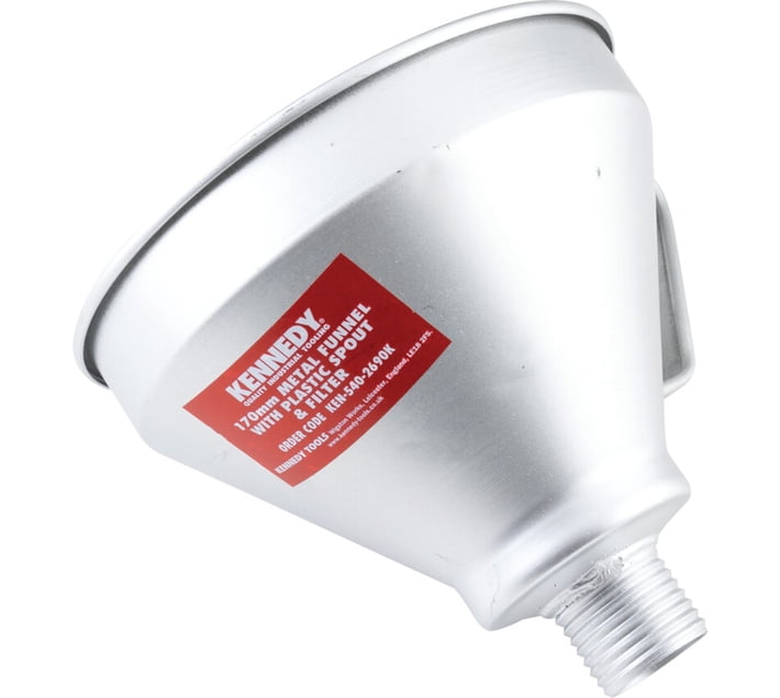 170mm METAL FUNNEL +PLASTIC SPOUT C/W FILTER | Makro