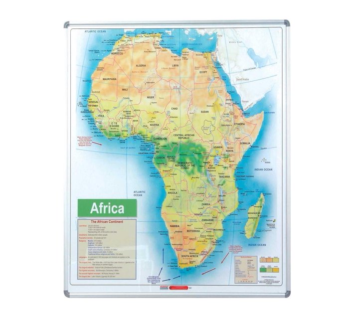 Someone’s in a Makro Parrot Map Board Africa 1230x930mm Magnetic White Mood
