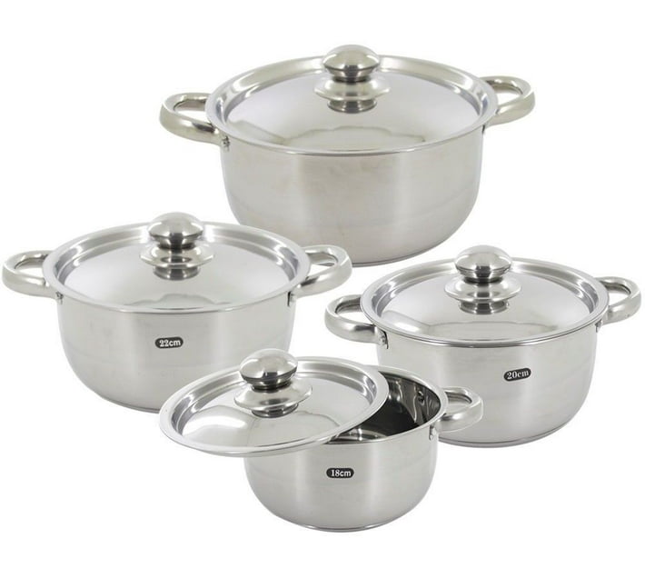 SMTE 76613224 Stainless Steel Cookware Set (4 - Piece) | Makro