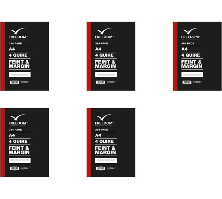 Buy Freedom 4 Quire / 384 Pages Counter Books A4 Notebook Feint and ...