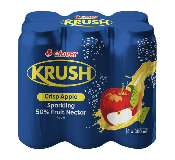 Buy Clover Krush Sparkling Apple Fruit Nectar Juice 6 x 300ml in Bulk ...