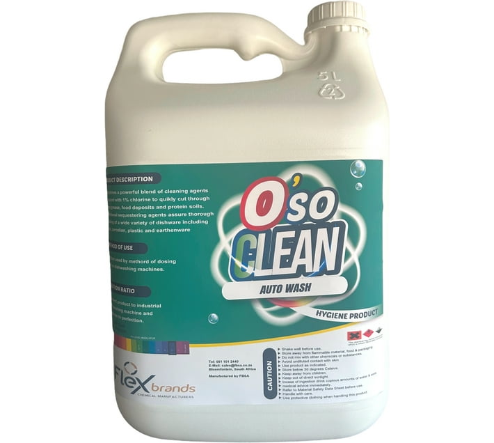 O'SO CLEAN AUTO WASH DISHWASHING LIQUID (FRAGRANCE FREE, 5 L) | Makro