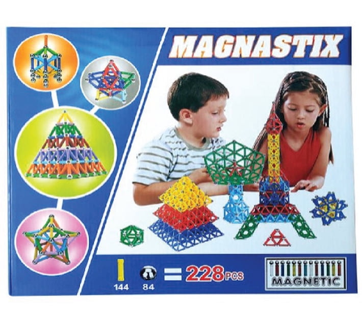Miss Bliss Imports 228 Piece Magnetic Constructor Set School Kids ...