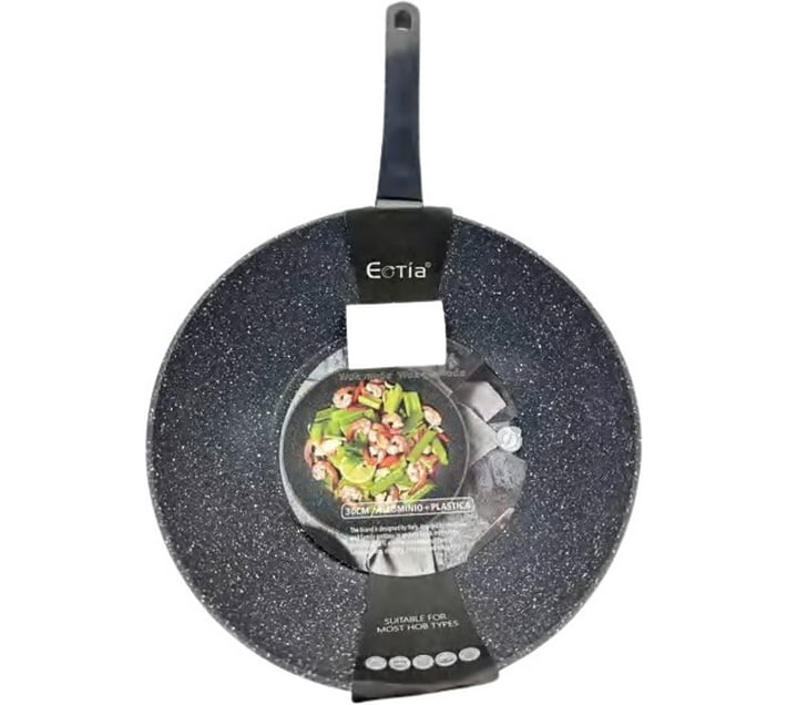 Eotia Wok 3.5 L capacity 30 cm diameter (Aluminium, Non-stick ...