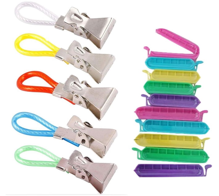 The Good Sport Kitchen Home Dish Cloth And Bag Clip\Holder Set of 15 ...