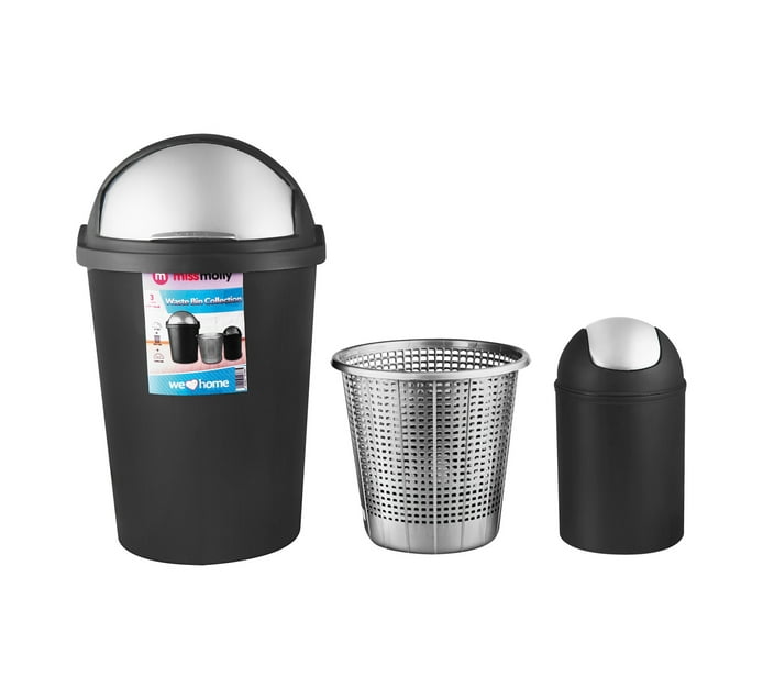 Buy Miss Molly 3-piece Waste Bin Set in Bulk | Makro Business