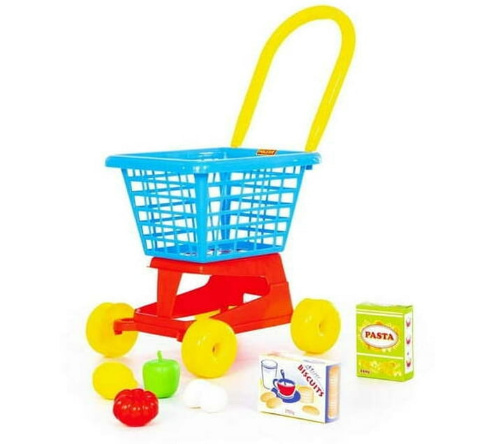 Polesie Shopping Trolley with Food and Grocery Set Role Play Toy | Makro