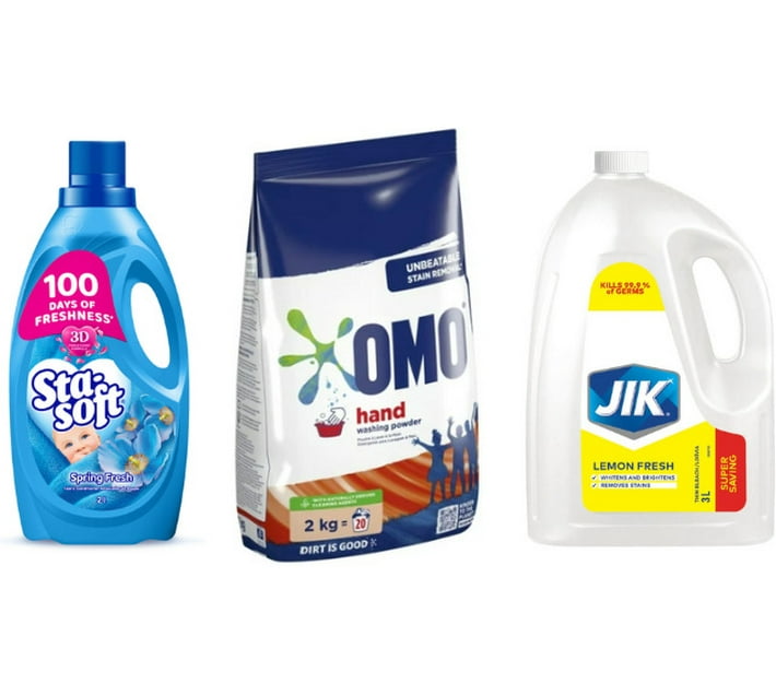 OMO Jik JC3 Lemon 3L, Sta-Soft Spring Fresh Fabric Softener - 2L, Stain ...
