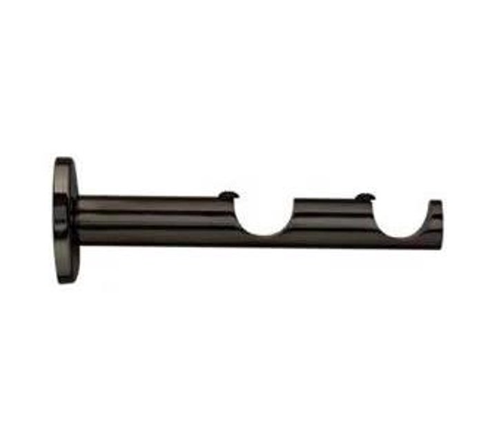 25mm Steel Rod Cont-Bracket Double Onyx (1) | Makro