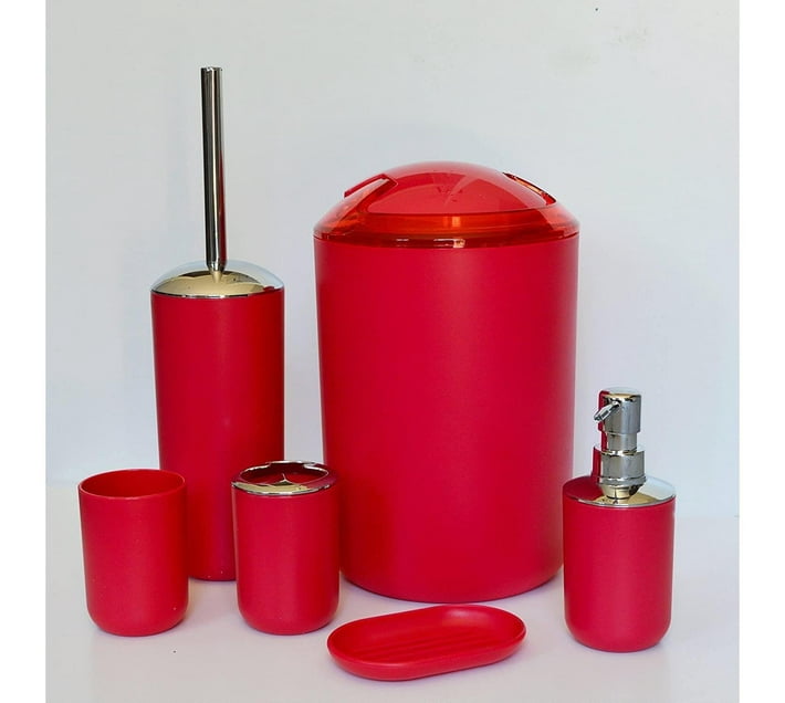 Someone’s in a Makro 6 piece Bathroom Set - red Mood