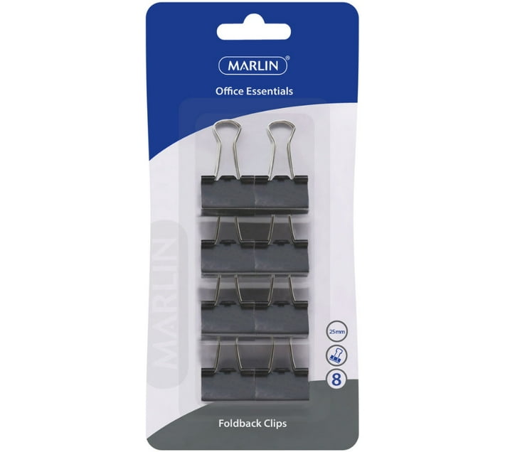 Marlin 28 Metal Bulldog Clip (8, Black) | Makro