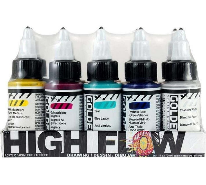 Golden Artist Paints High Flow (Set of 10, Multicolor) | Makro