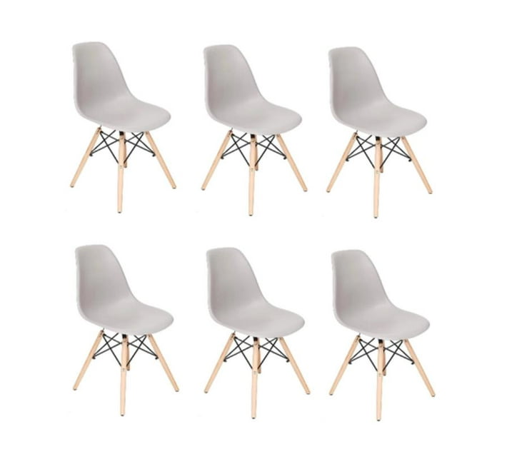 Someones In A Makro Sastro 6 X Wooden Leg Chairs Grey Mood