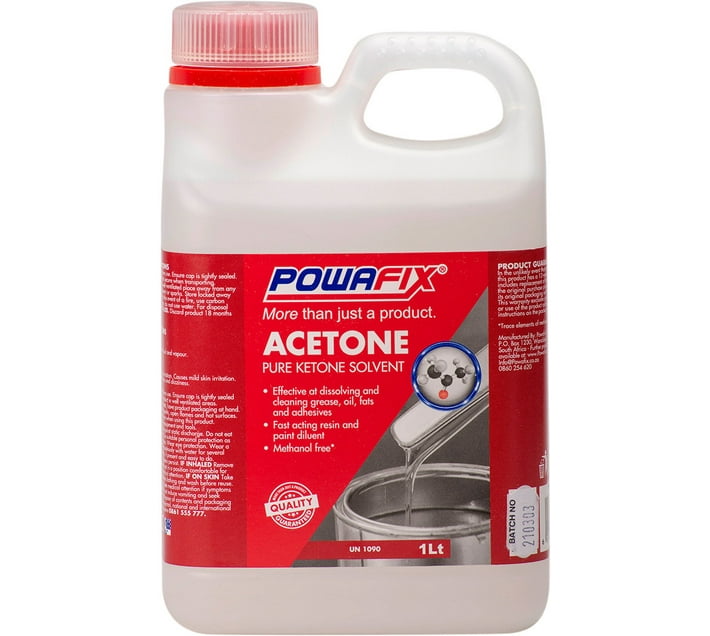 Powafix Acetone 1L - 6 Pack Adhesive (6 L) | Makro