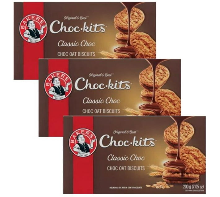 Buy Bakers Choc-kits Classic Chocolate Oat Biscuits Oatmeal Raisin ...