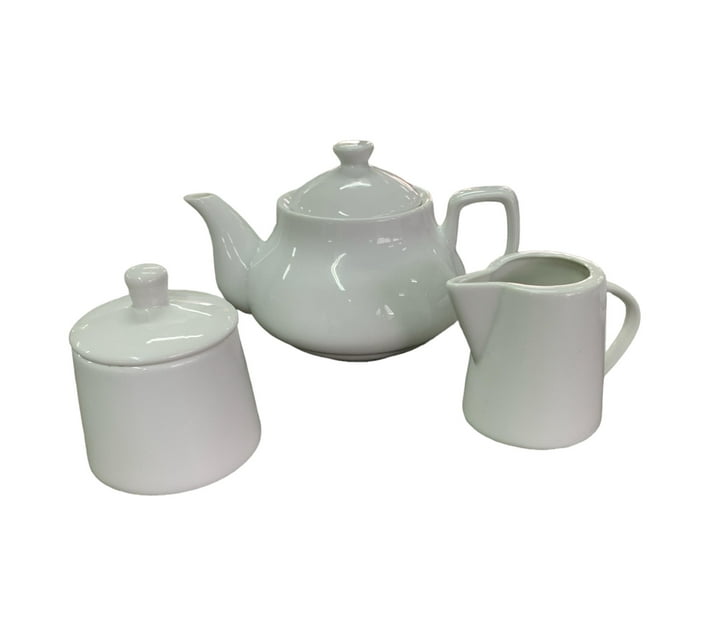 Someone’s in a Makro Teapot, Milk Jar And Sugar Basin Set Tapered White ...