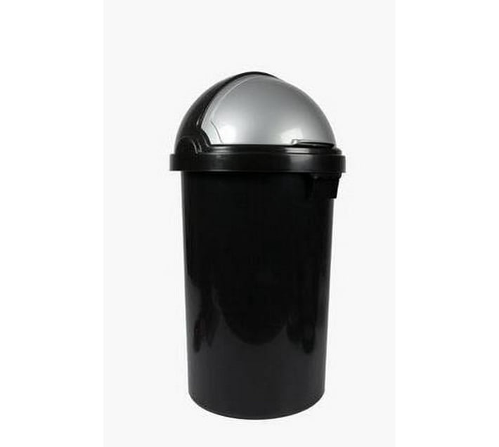 Penflex Plastic Dustbin With Swing Lid 50L Plastic Dustbin (Black) | Makro