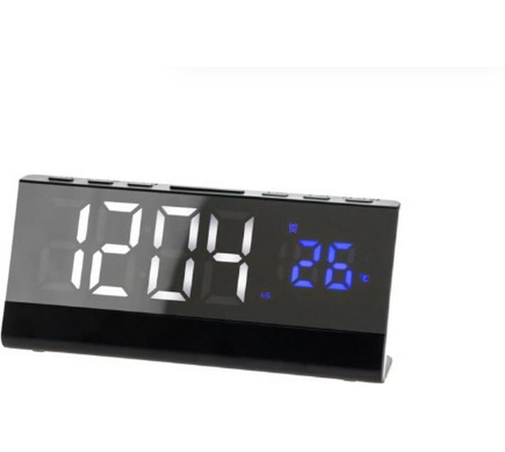 Gaosiio LED Mirror Clock Glass, Ceramic Digital Table Clock ...