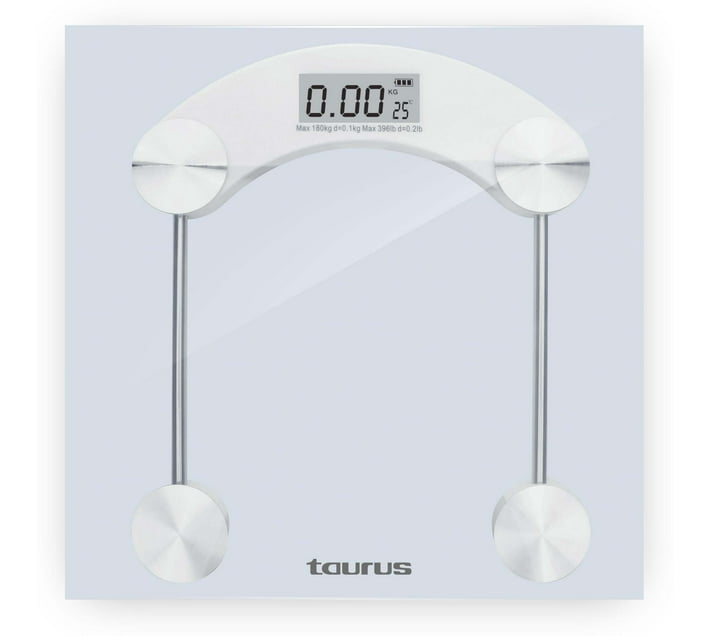TAURUS Glass 180kg 3V Munich Digital Bathroom Weighing Scale (White ...