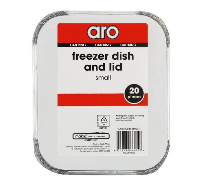ARO Freezer Dish and Lid Small (25 x 20's) | Makro
