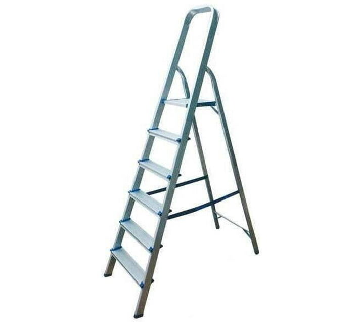 Conic PERILLA - 4 Broad Steps Folding Ladder Steel Ladder () | Makro