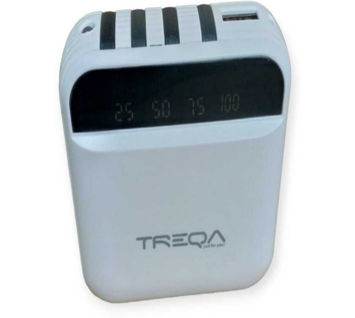 Treqa 10000 mAh Power Bank (White, Lithium-ion, Quick Charge 3.0 for ...