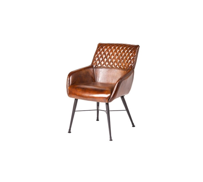 Someone’s in a Makro Elegant Brown Leather Dining/Occasional Chair Mood