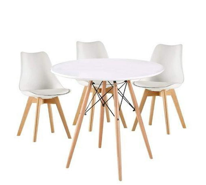 Someones In A Makro Smte Modern Wooden Round Dining Table With 3 Set