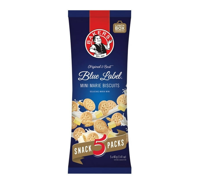 Buy Bakers Blue Label Mini Marie Biscuits 5 x 40g in Bulk | Makro Business
