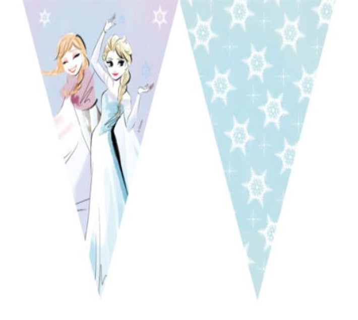 Someone’s in a Makro FROZEN SPARKLE TRIANGLE FLAG BANNER 1CT Mood