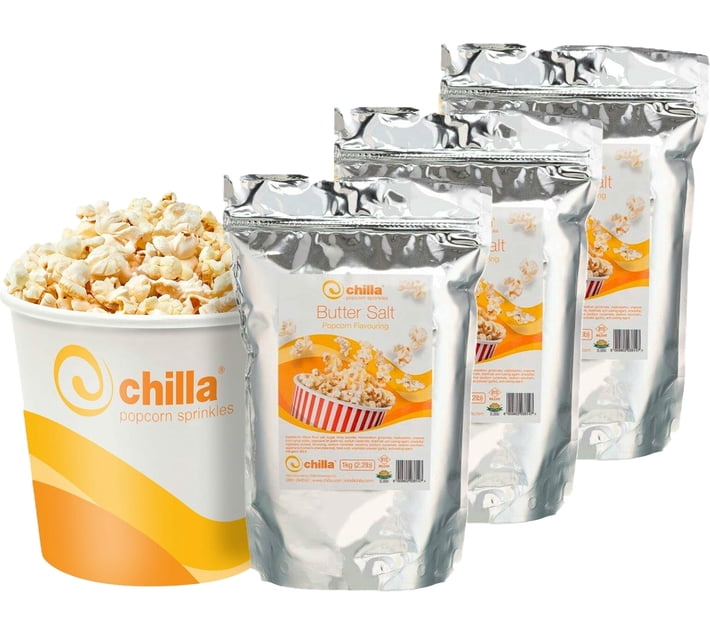 Chilla Cinema-grade Butter Salt Popcorn Salts Butter Popcorn (1 kg ...