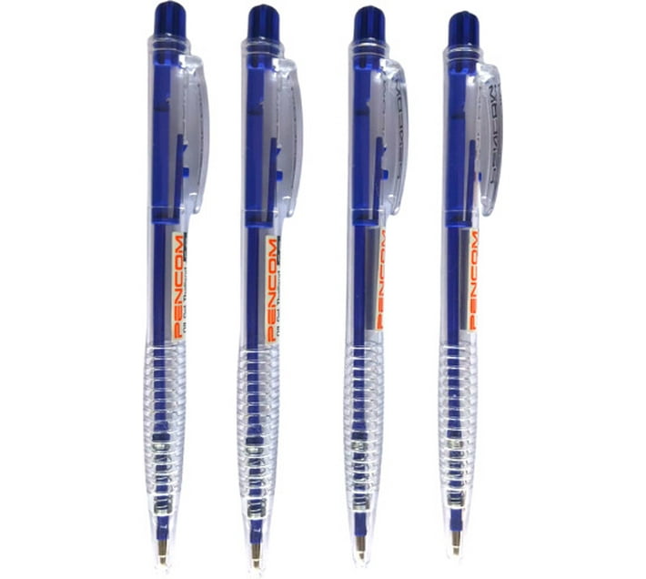 Pencom Gel Ball Pen (Pack of 4, Blue) | Makro