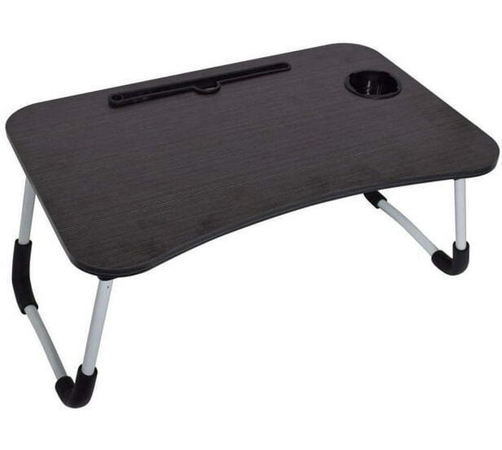 Generic PI003 Wood Portable Laptop Table (Finish Colour - Black) | Makro