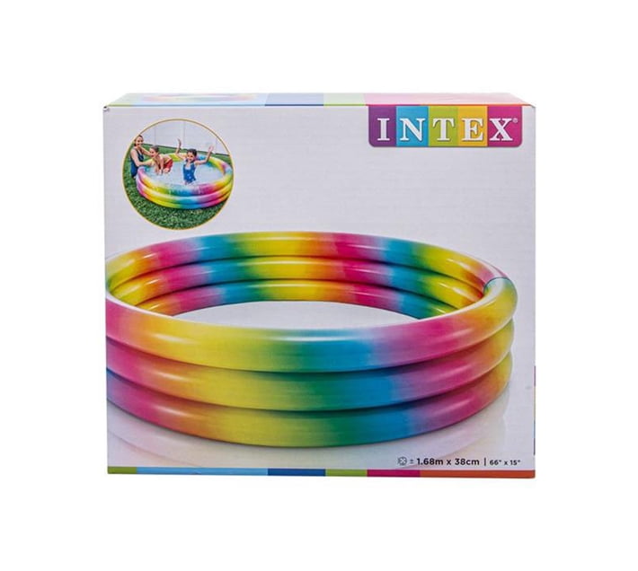 Intex Pool Rainbow Ombre 3 Ring 168cm x 38cm | Makro